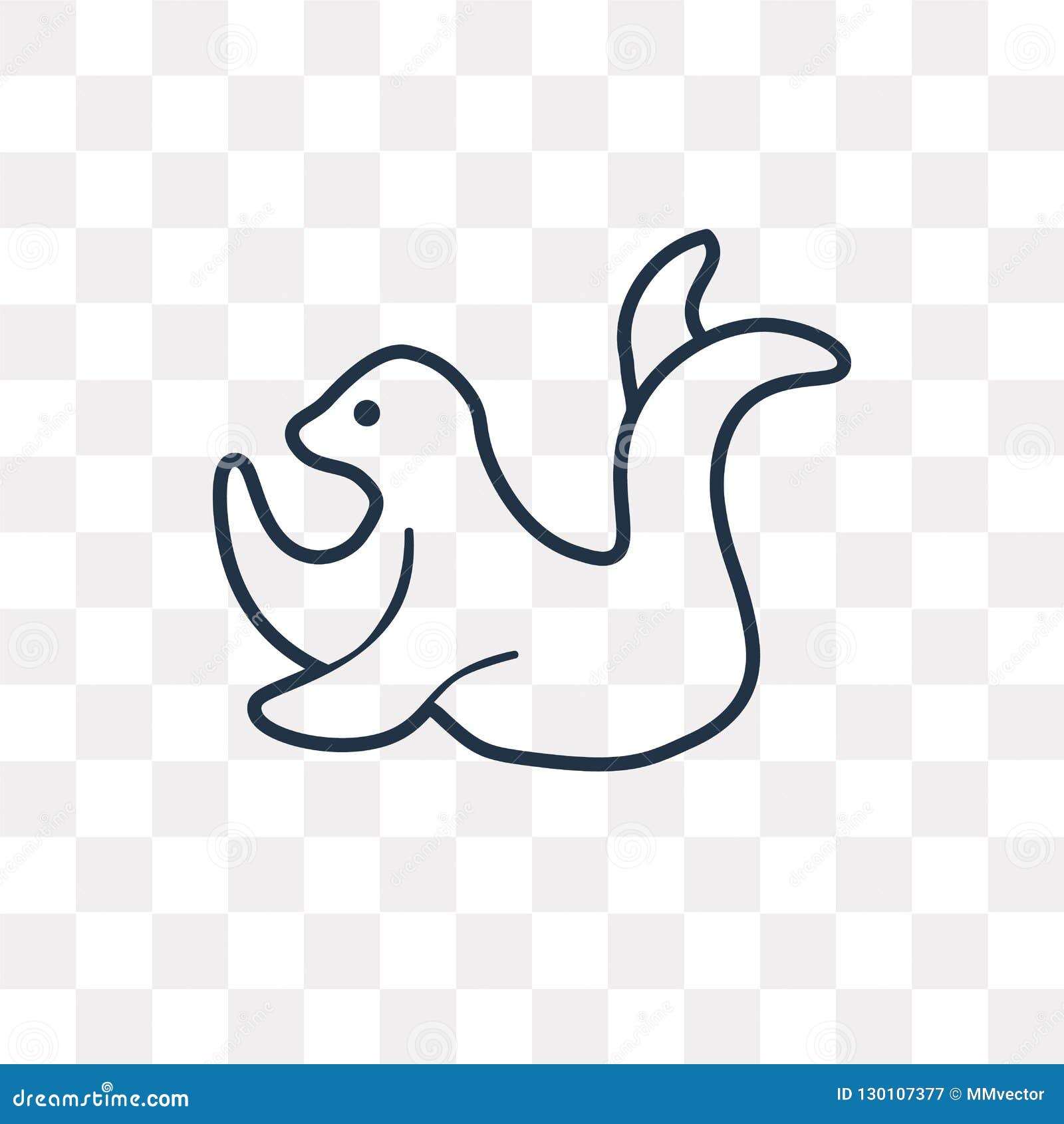 Seal Vector Icon Isolated on Transparent Background, Linear Seal Stock ...