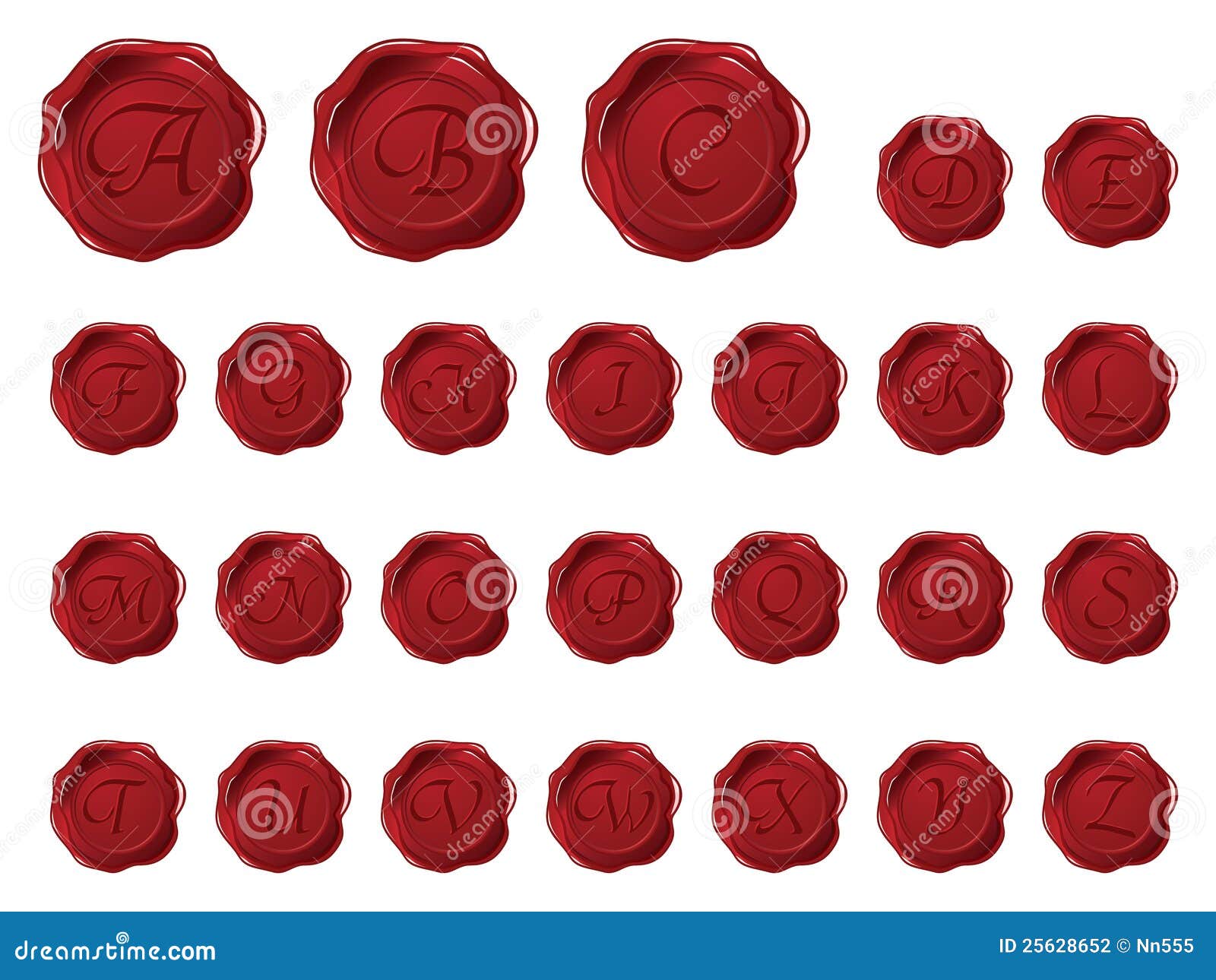 Seal wax monograms font stock vector. Illustration of curly - 25628652