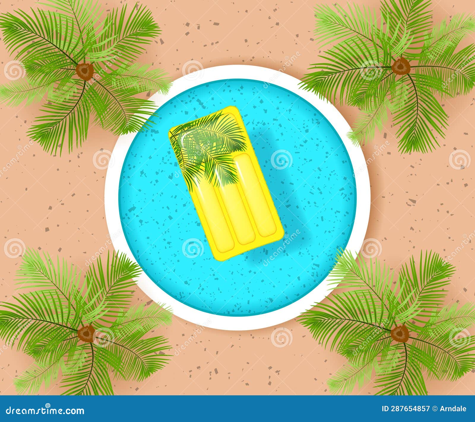 Summer vacation poster stock illustration. Illustration of swimming ...