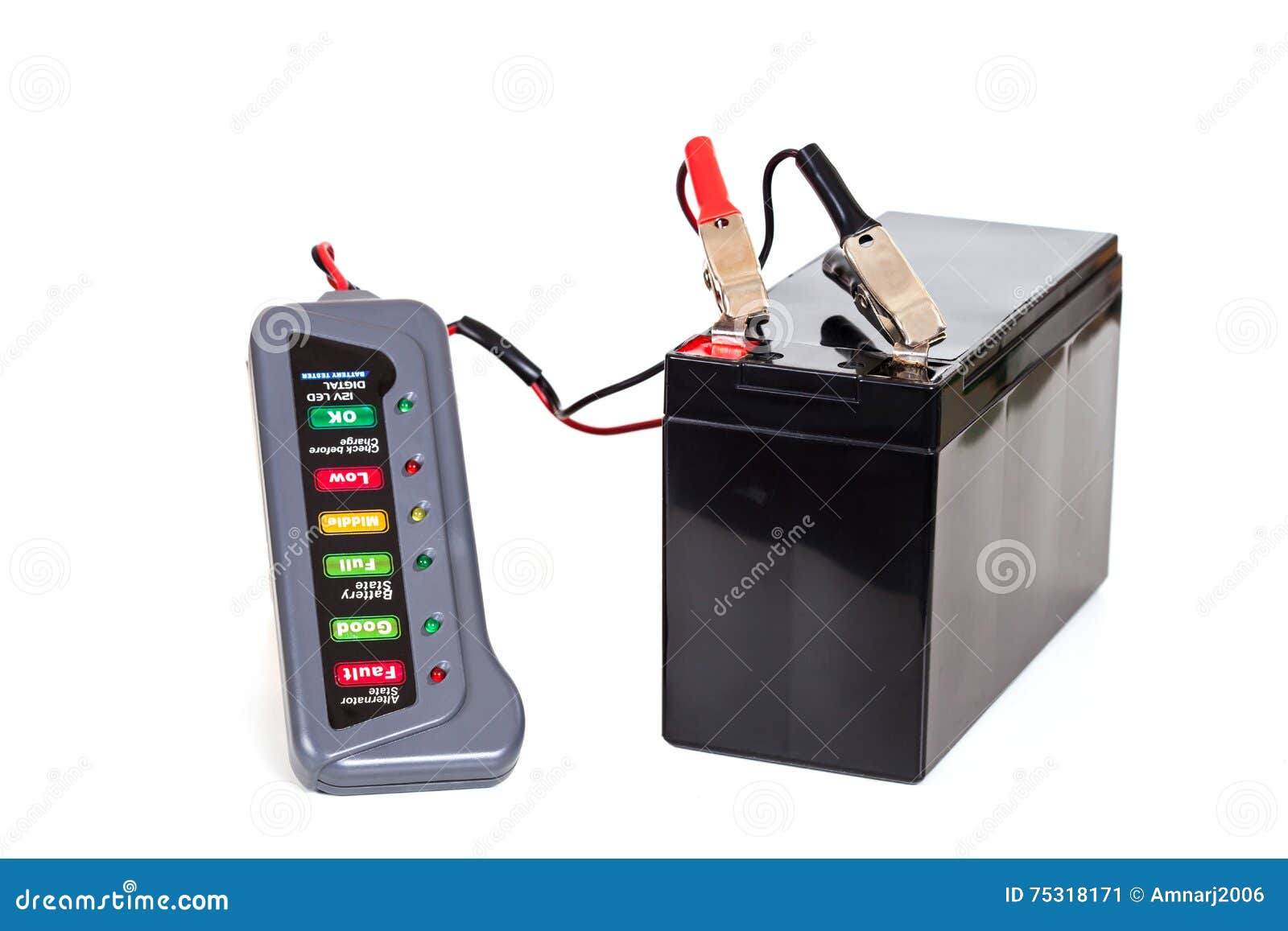 Sealed Battery Isolated on White Stock Image - Image of electrolyte ...