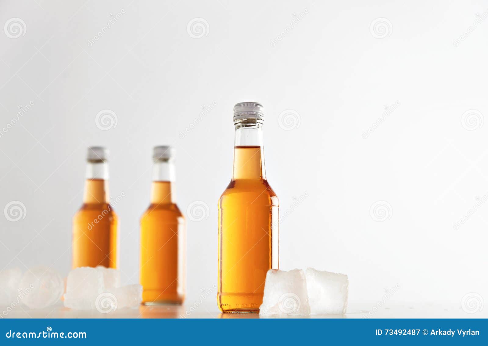 Sealed Bottles with Refreshment Drink Inside Stock Image - Image of ...