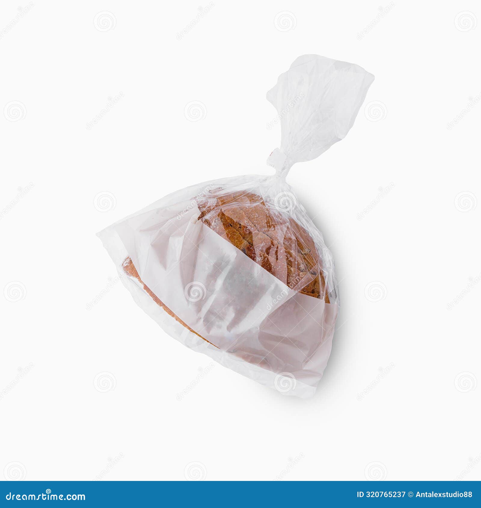 Packaged Whole Grain Bread on White Background Stock Image - Image of ...