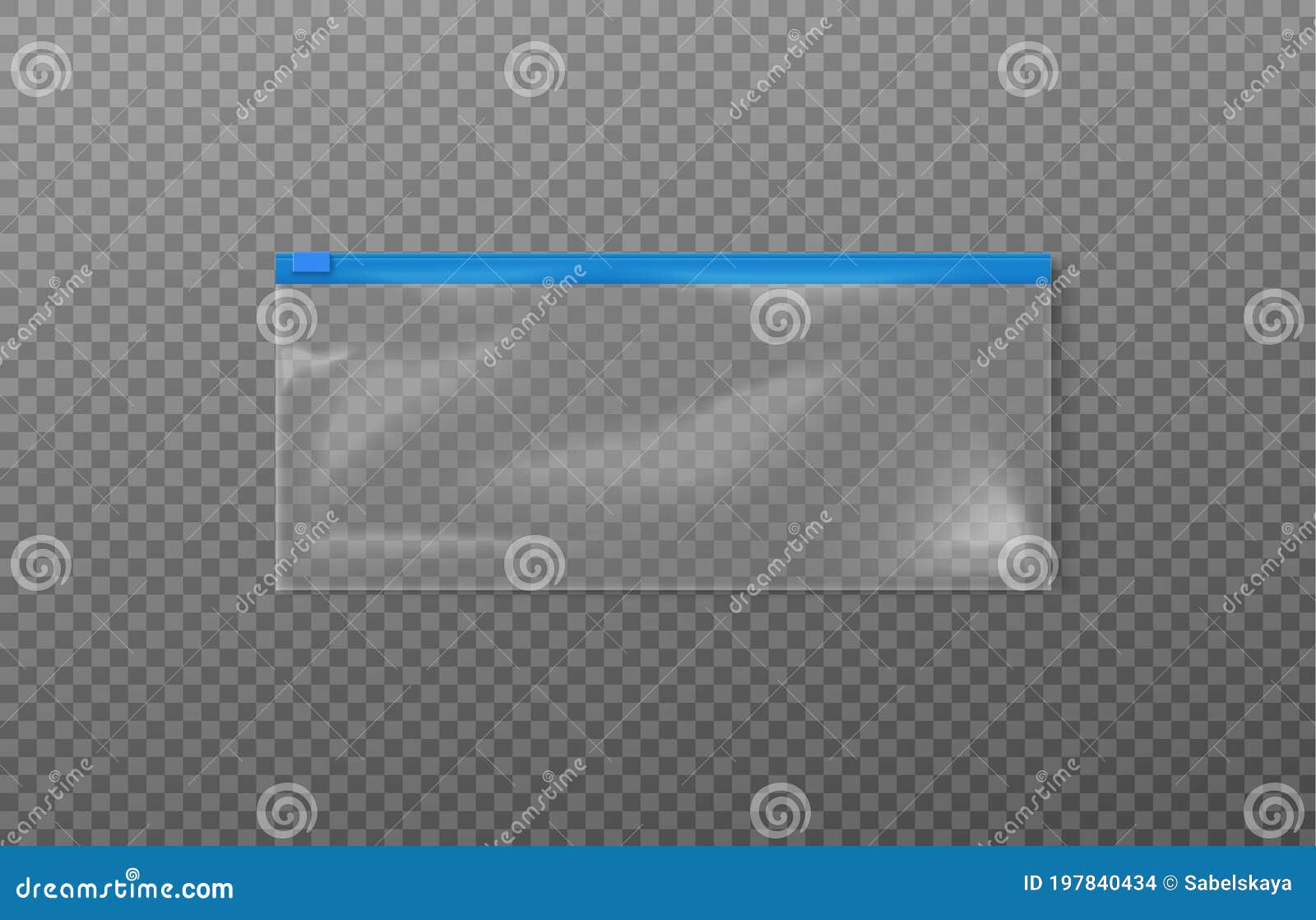 Sealed Transparent Plastic Zipper Bag Realistic Vector Illustration ...