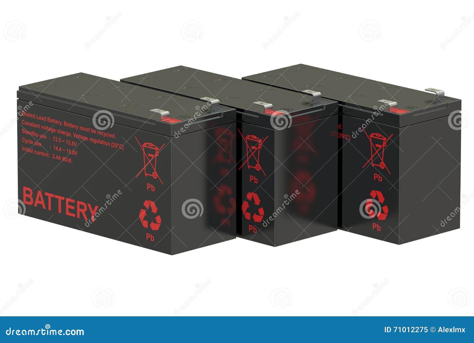 Sealed UPS Batteries, 3D Rendering Stock Illustration - Illustration of ...