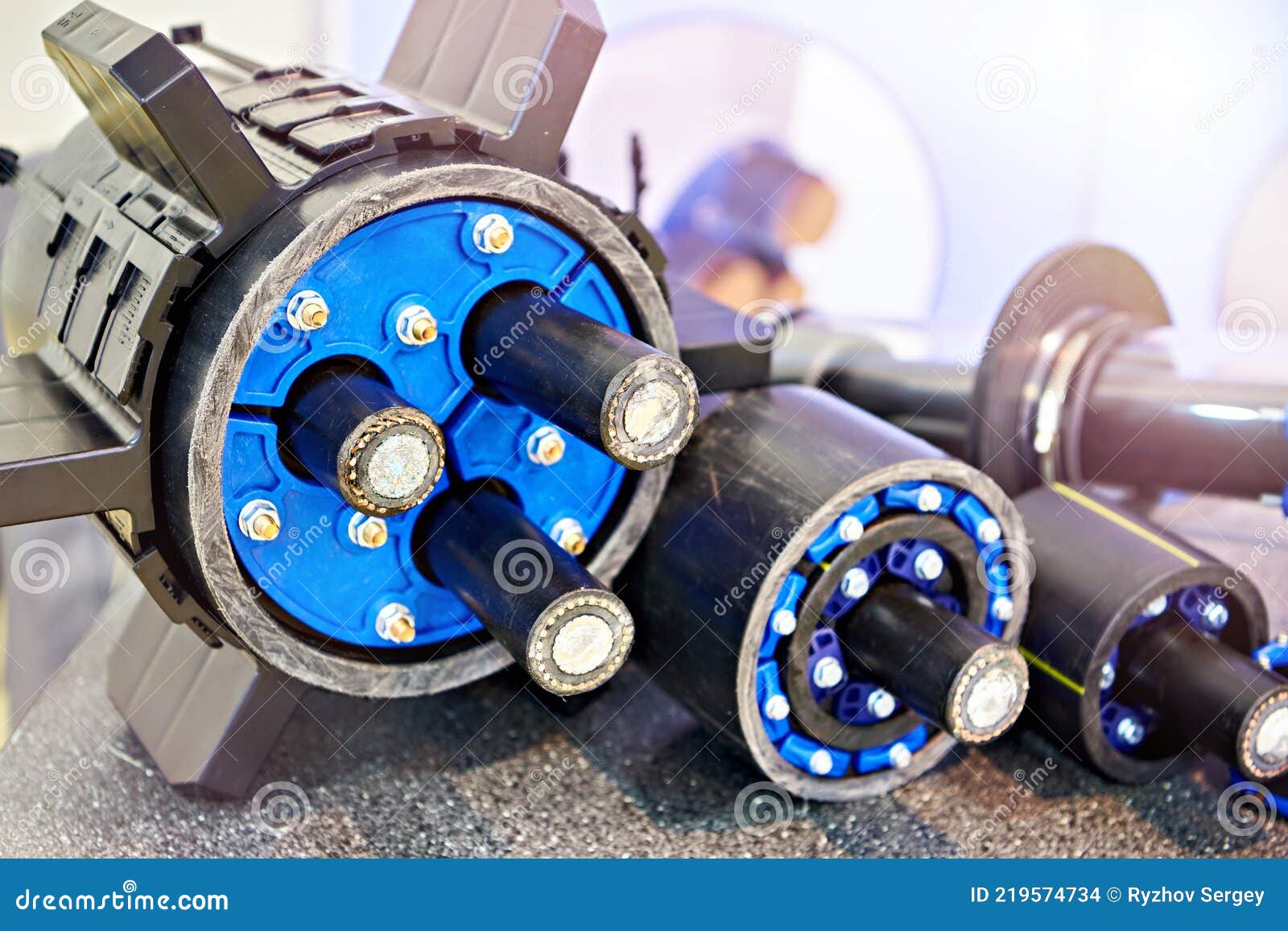 Sealers and Support Guide Rings for Electrical Cables Stock Photo ...