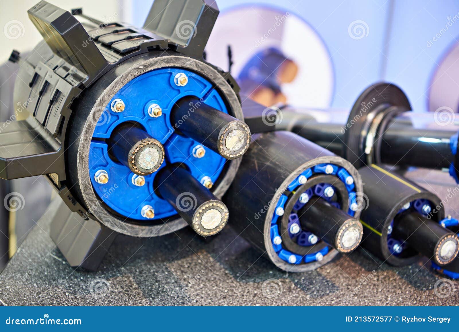 Sealers and Support Guide Rings for Electrical Cables Stock Image ...