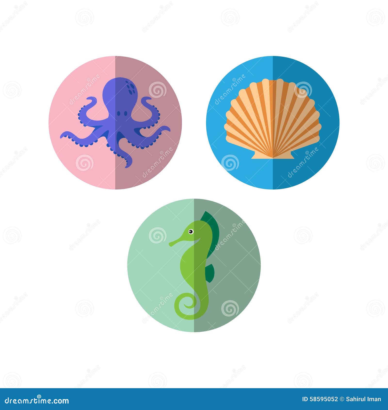Sealife Logo Template stock vector. Illustration of marine - 58595052