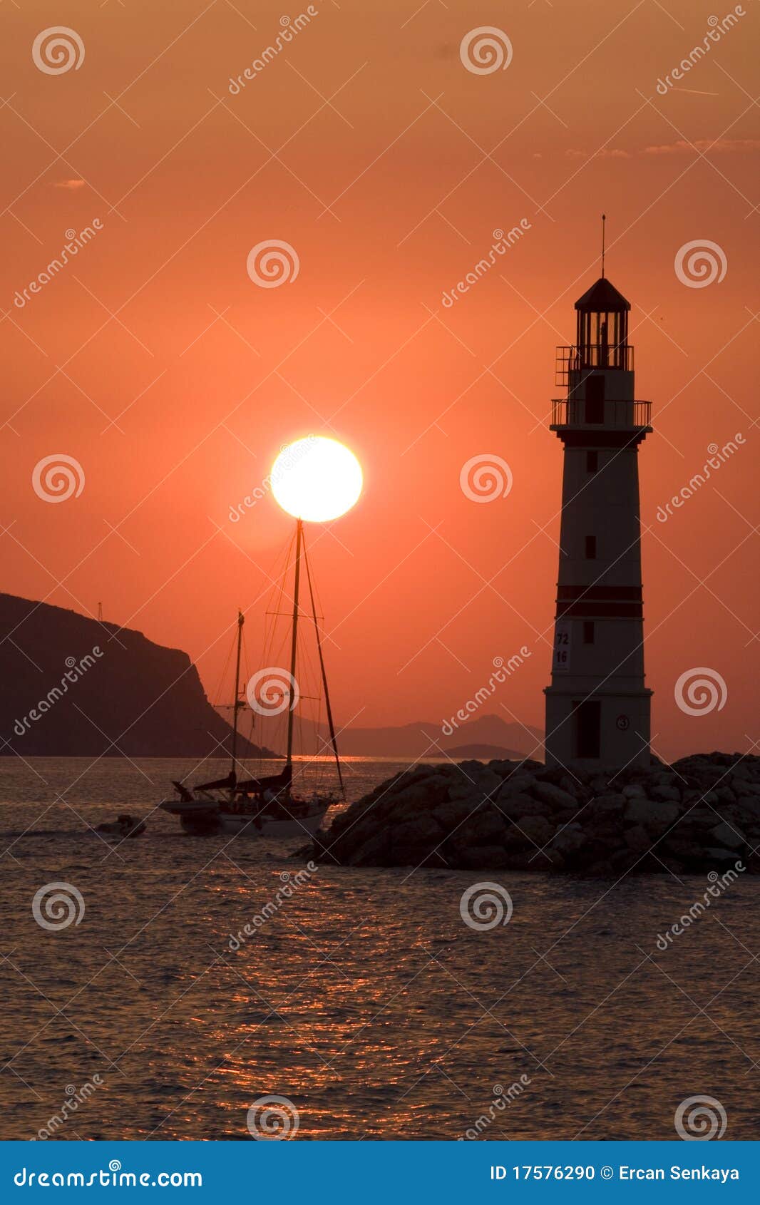 Sealight stock photo. Image of sunset, turgutreis, bodrum - 17576290