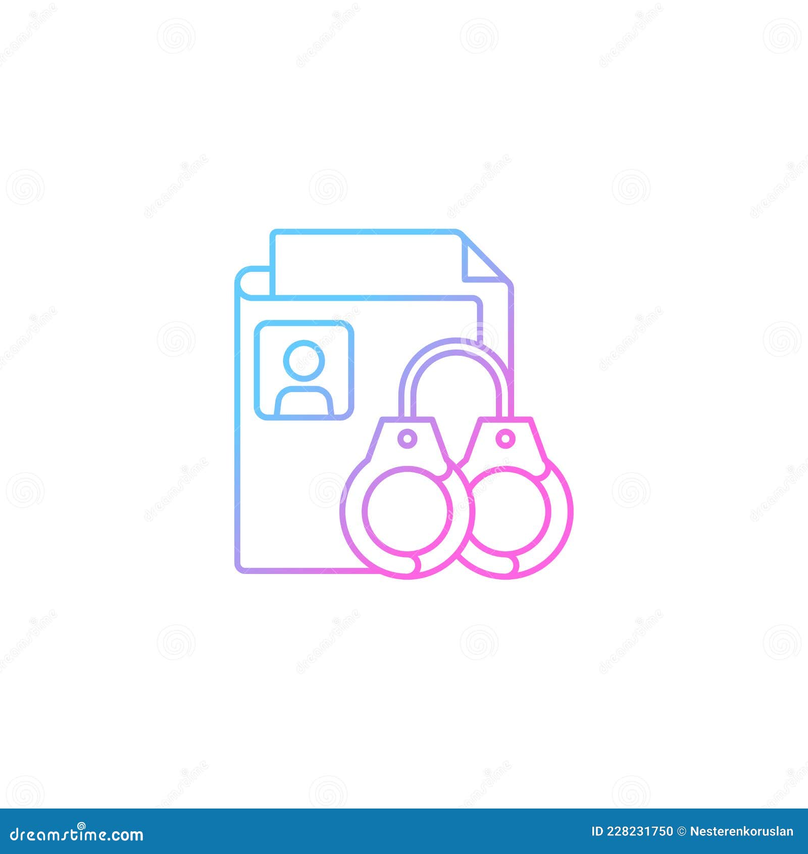 Sealing Criminal Records Gradient Linear Vector Icon Stock Vector ...