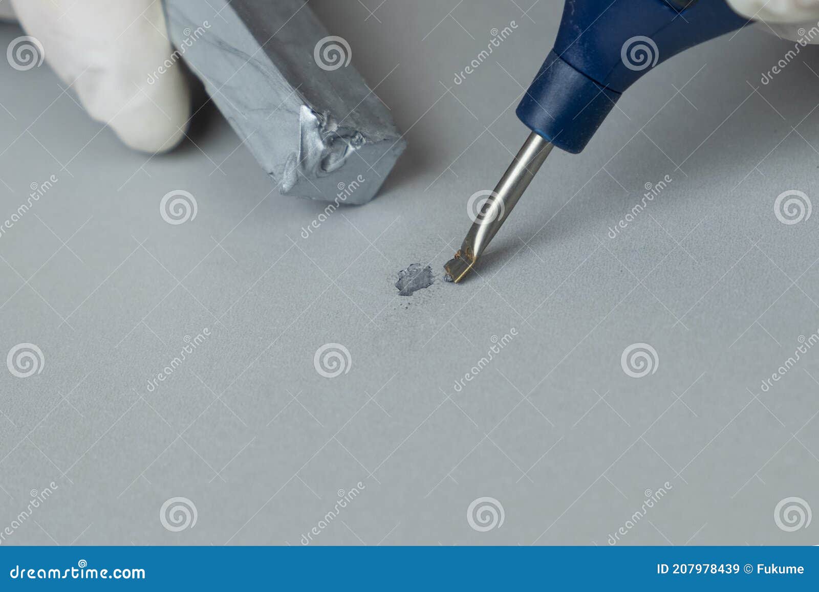 Sealing the Defect on a Wood Surface with Wax and of a Soldering Iron ...