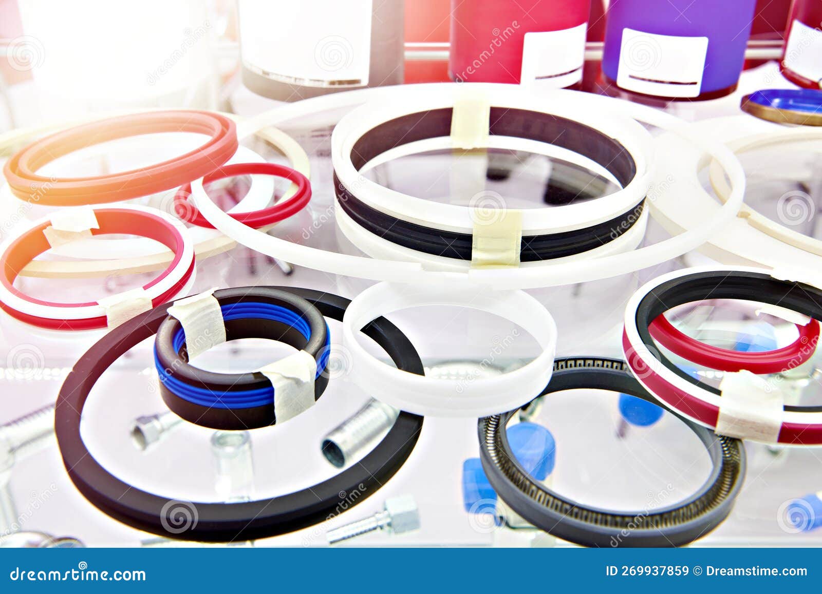 A Set Of Sealing Rubber Rings Of Different Sizes, Designed To Seal ...