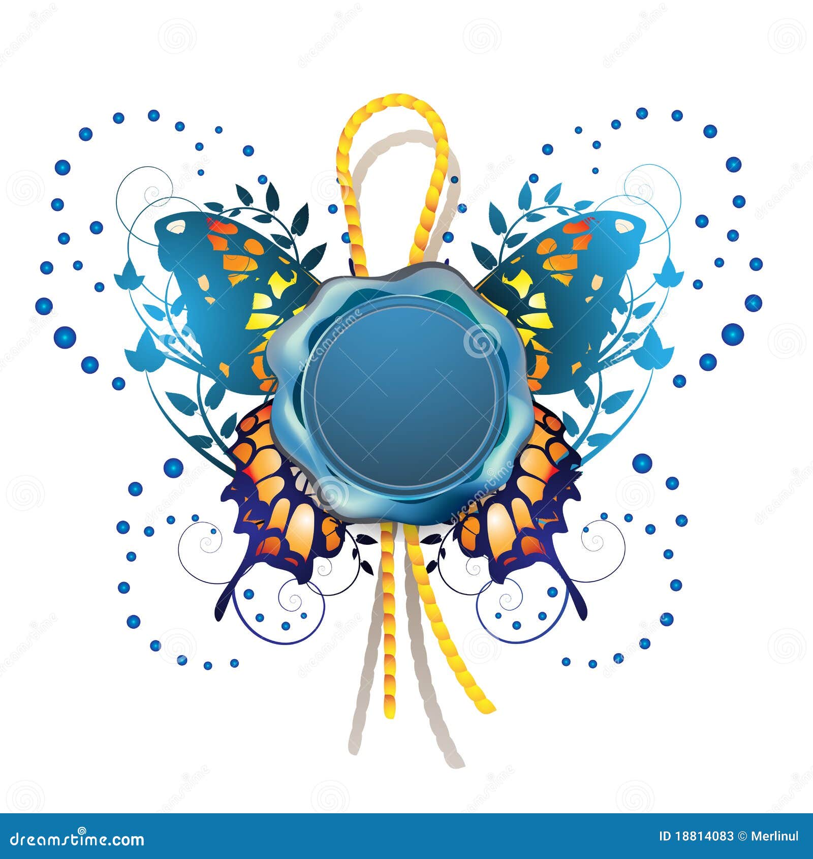 Blank Seals And Medals In Blue Stock Image | CartoonDealer.com #3930901