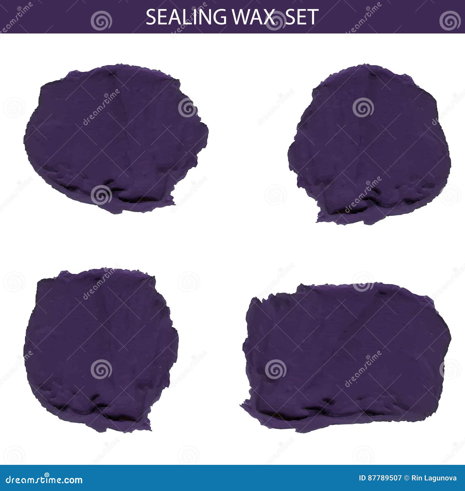 Sealing Wax VECTOR Set, Blue Stock Vector - Illustration of purple ...