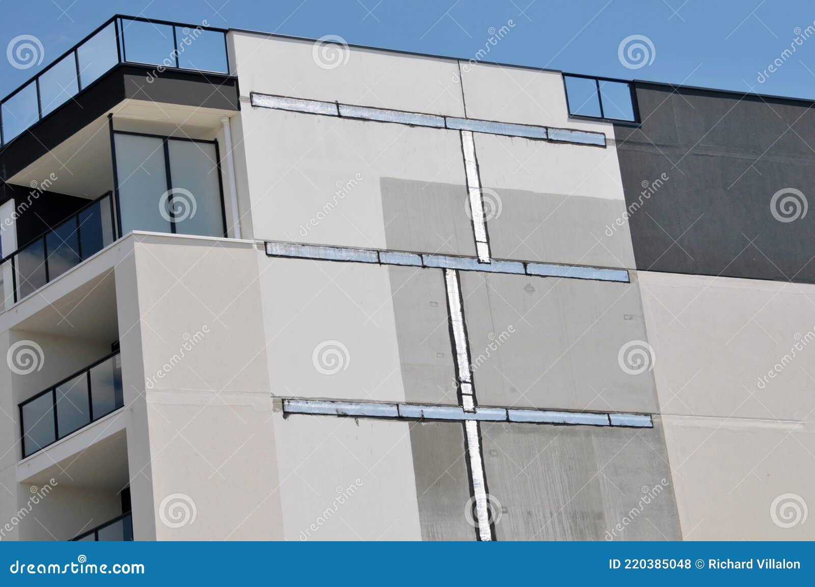 Seals on the Facade of a Modern Building Stock Photo - Image of seal ...
