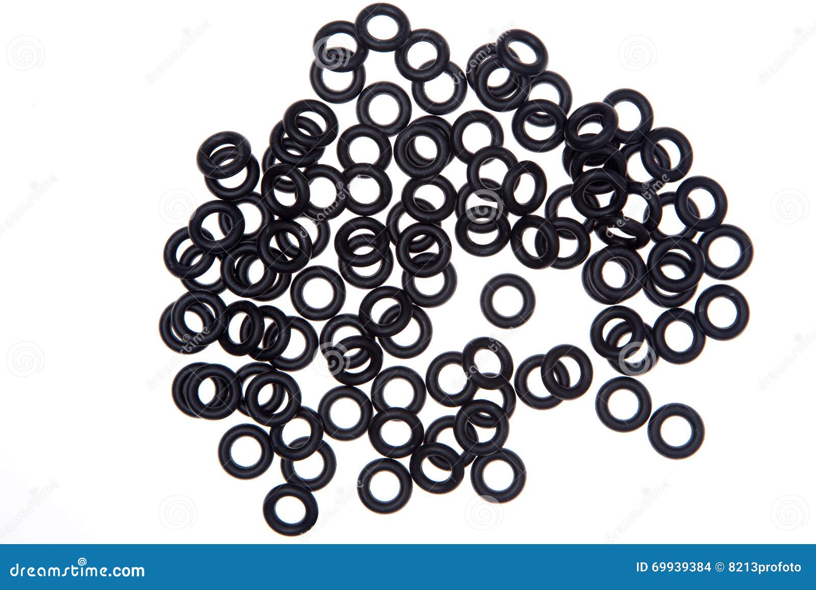 Seals , Gaskets and O-rings Isolated on White Stock Photo - Image of ...
