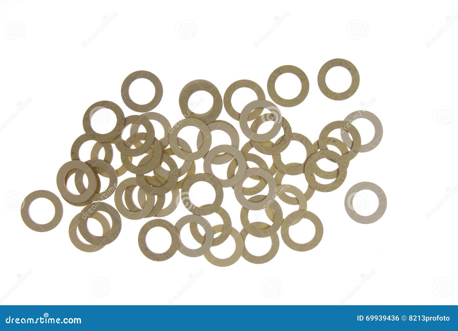 Seals , Gaskets and O-rings Isolated on White Stock Photo - Image of ...