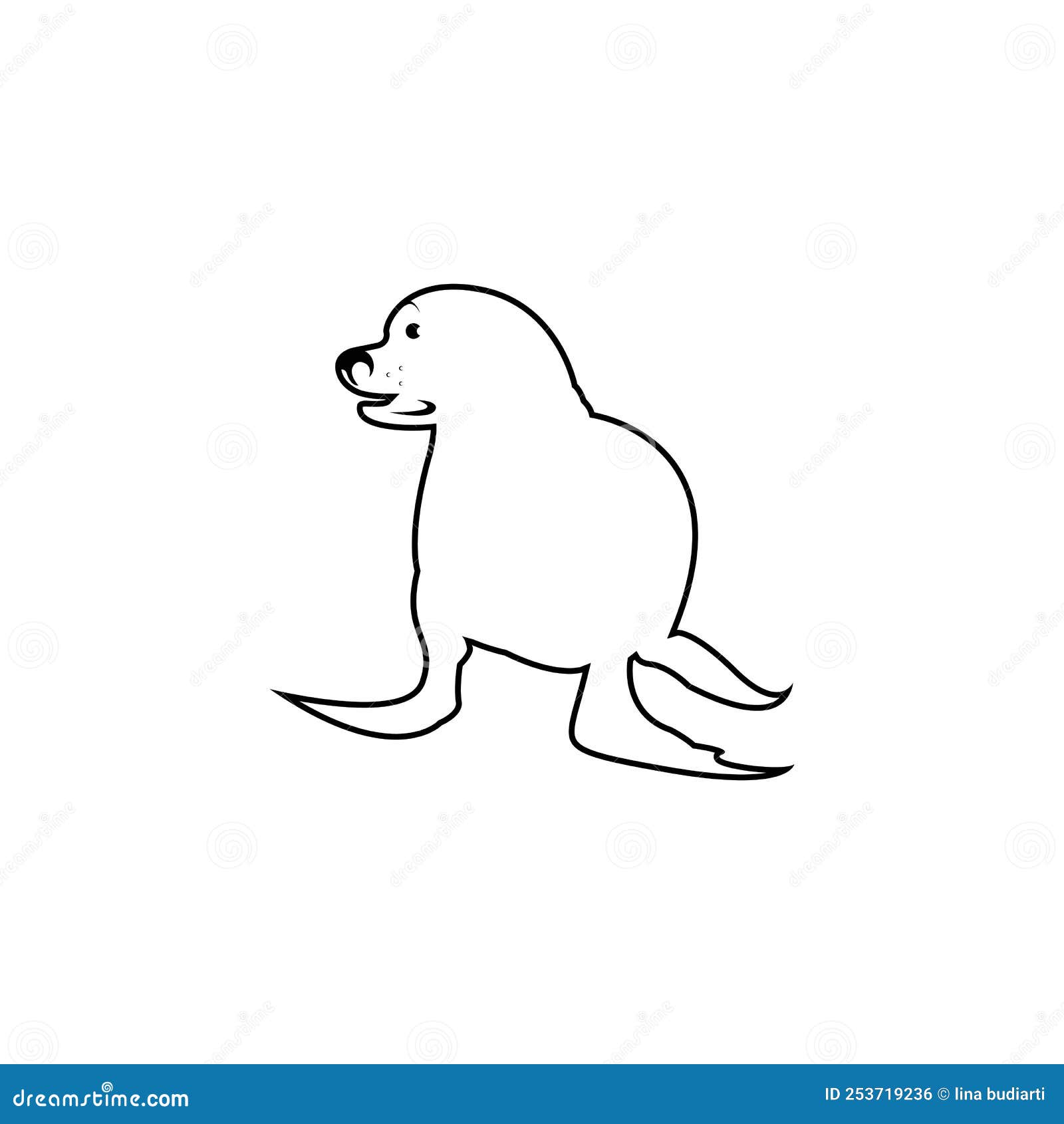 Seals vector icon stock vector. Illustration of icon - 253719236