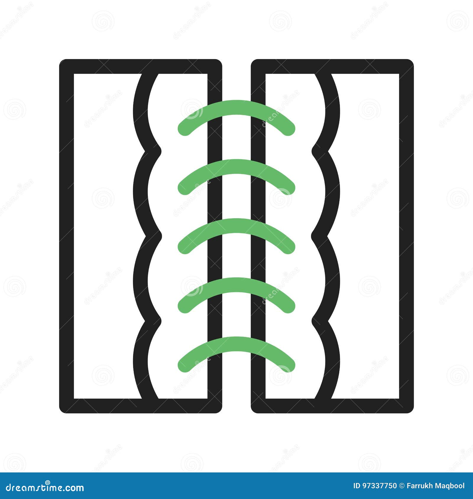 Seam Stitching stock illustration. Illustration of design - 97337750