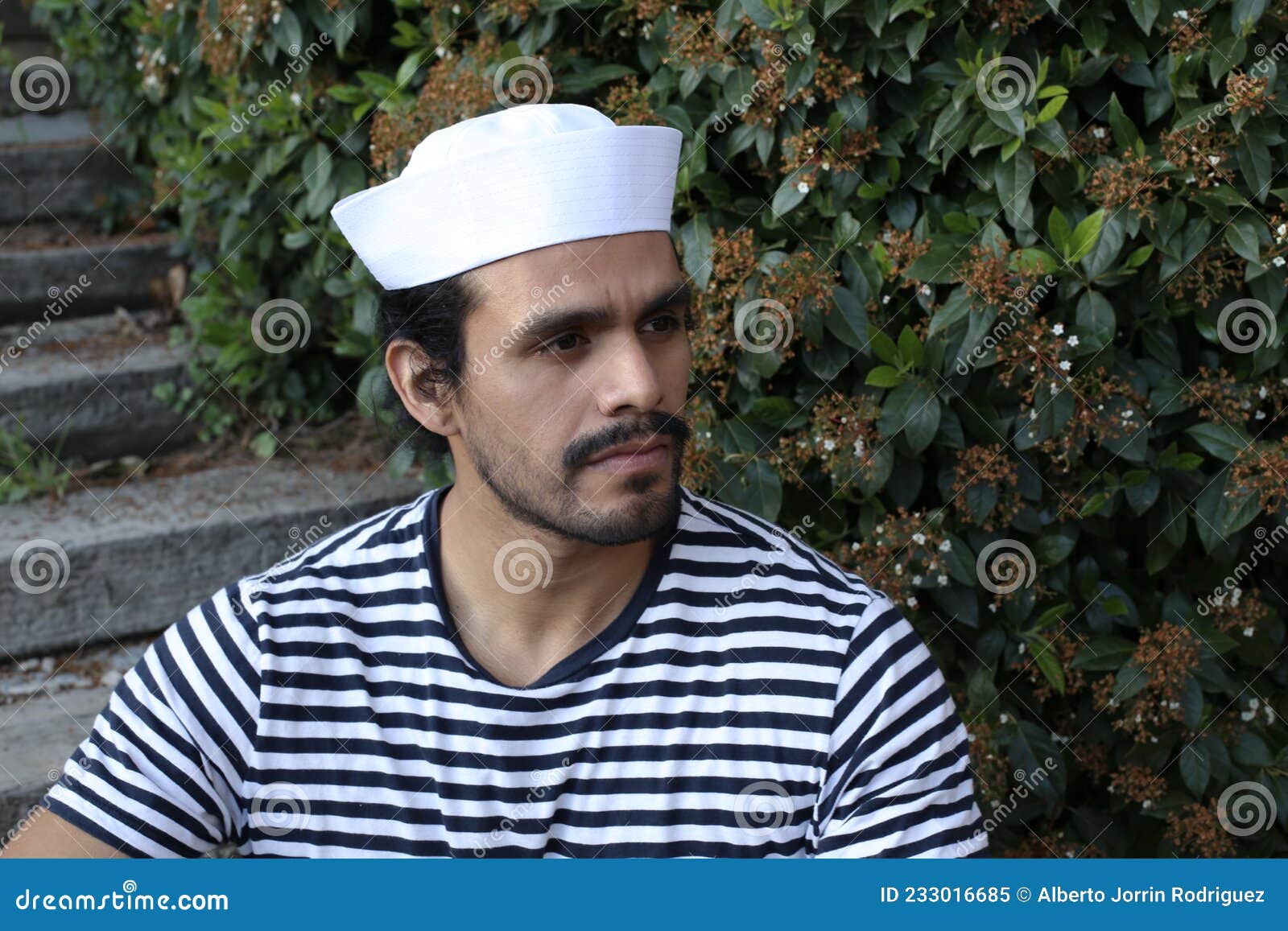 Seaman with Classic Look Smoking Stock Image - Image of north, latino ...