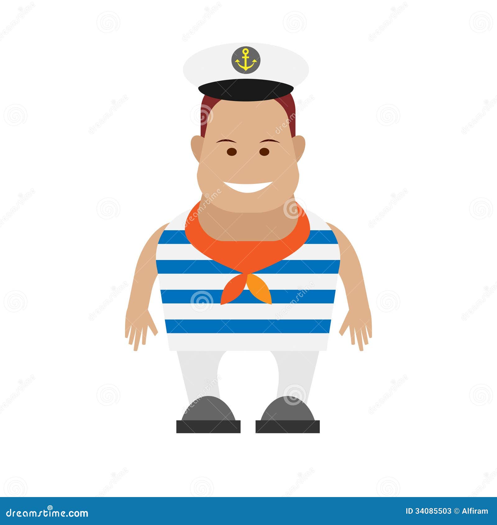 Seaman Cartoon Vector | CartoonDealer.com #34085503