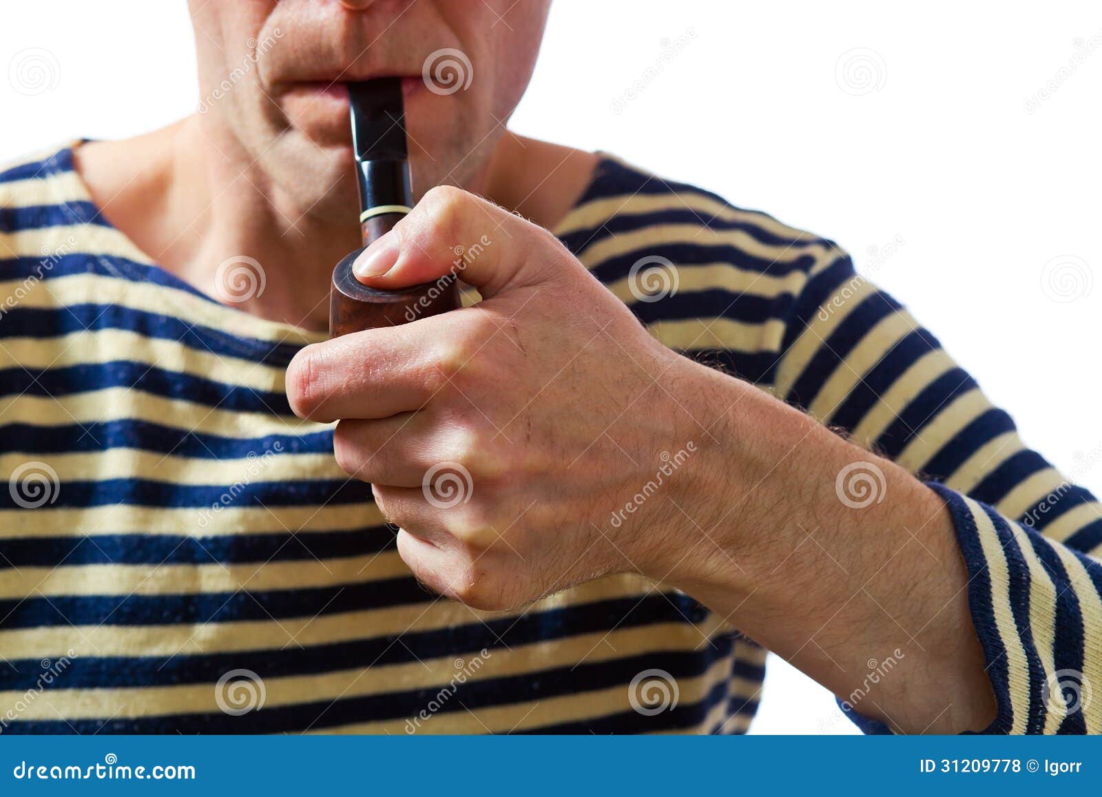Seaman with a pipe stock photo. Image of uniform, navy - 31209778