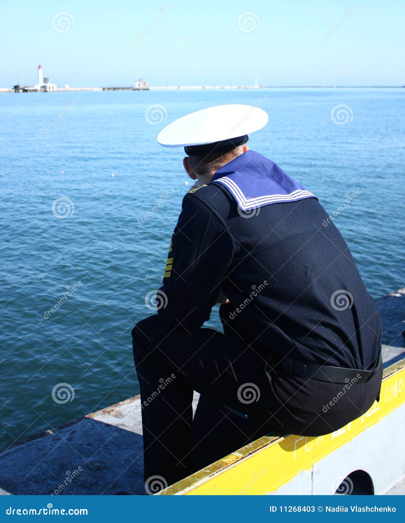 Seaman in uniform stock image. Image of waves, looking - 11268403