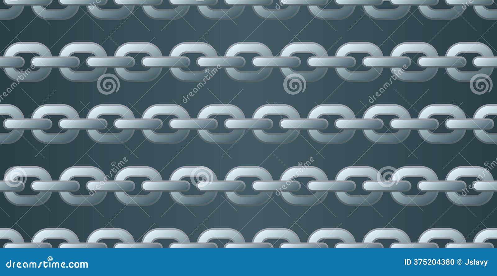 Seamess Interlocking Rows Of Shiny Metal Chains Vector Illustration ...