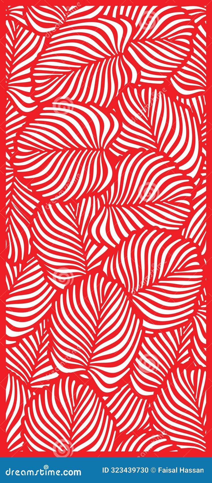 Seamles Islamic Leaf Pattern Vector Linework Fancey Designe Repeate ...