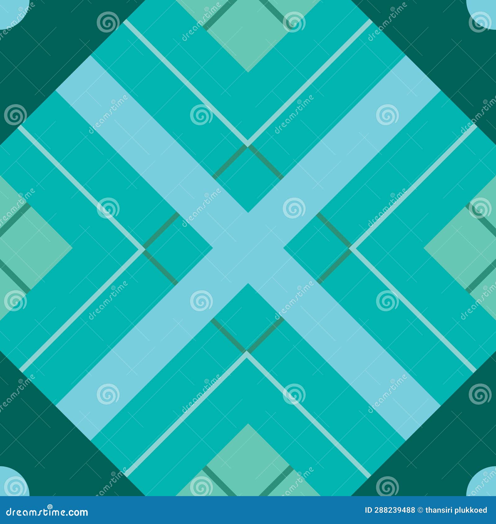 Seamles Pattern, Blue-green Tones Stock Illustration - Illustration of ...