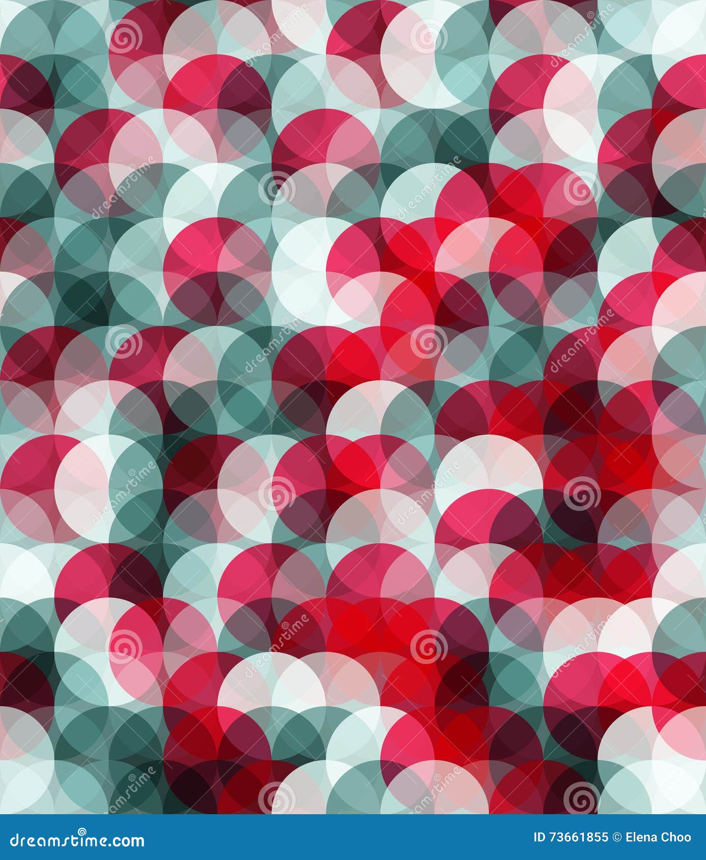 Seamles Pattern of Grey and Red Circles Stock Illustration ...