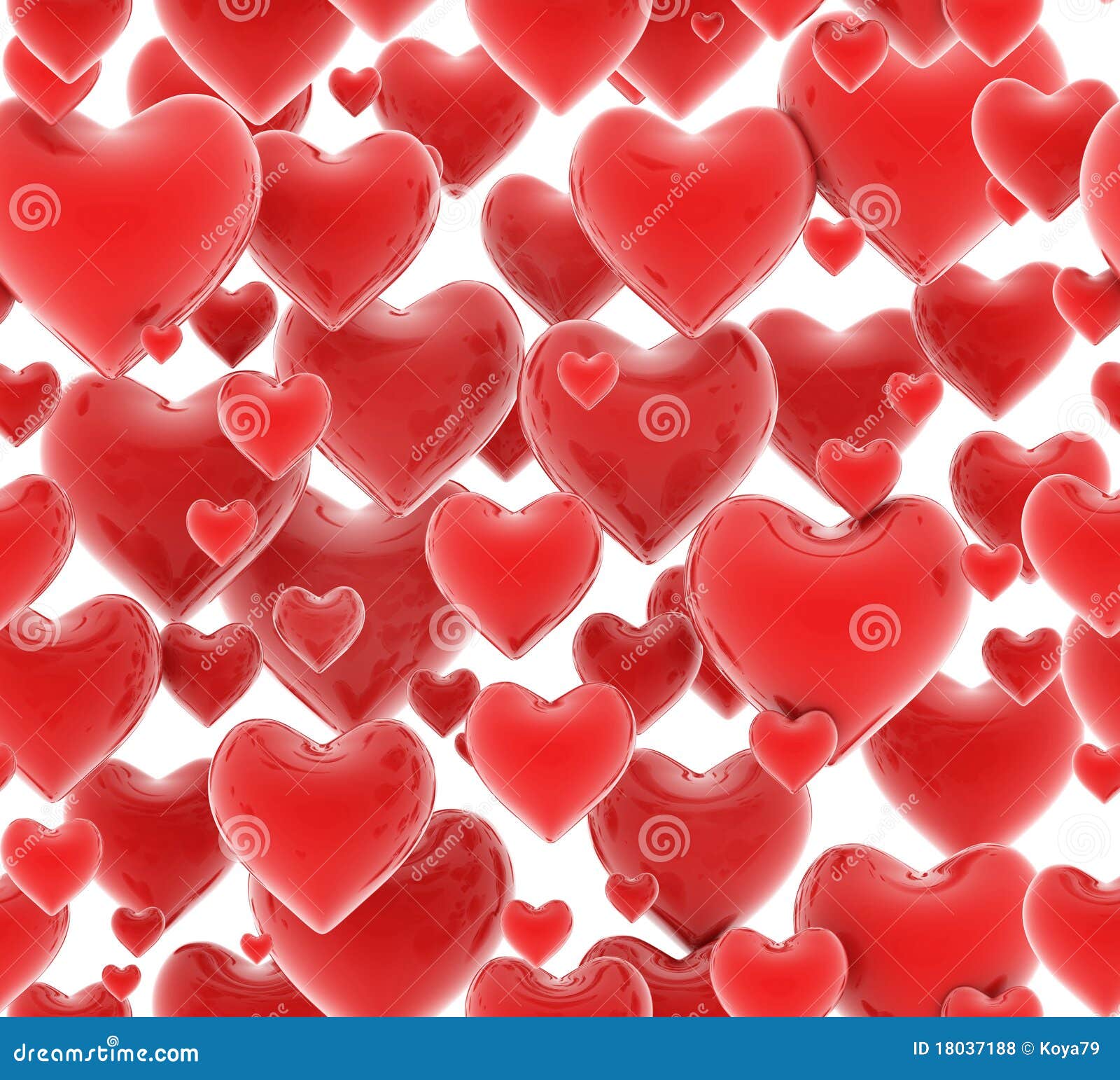 Seamless 3d hearts pattern stock illustration. Illustration of darling ...