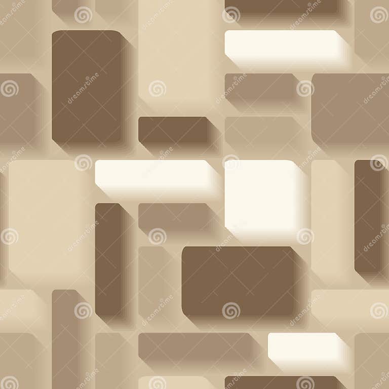 Seamless 3d tile pattern stock vector. Illustration of brown - 6386427