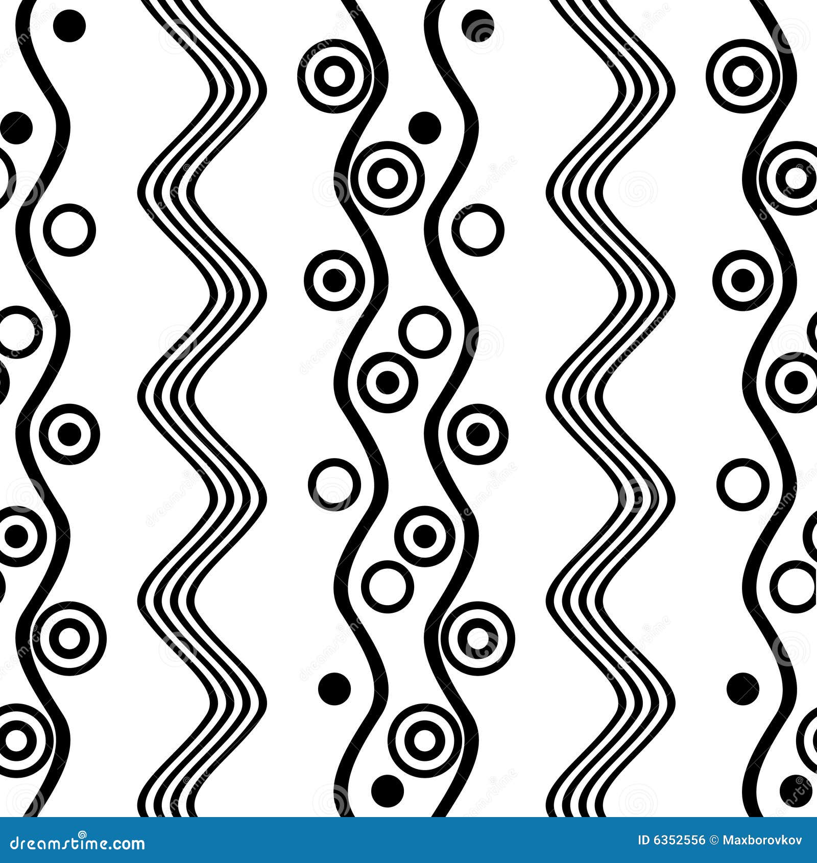 Seamless. stock vector. Illustration of fabric, wave, design - 6352556