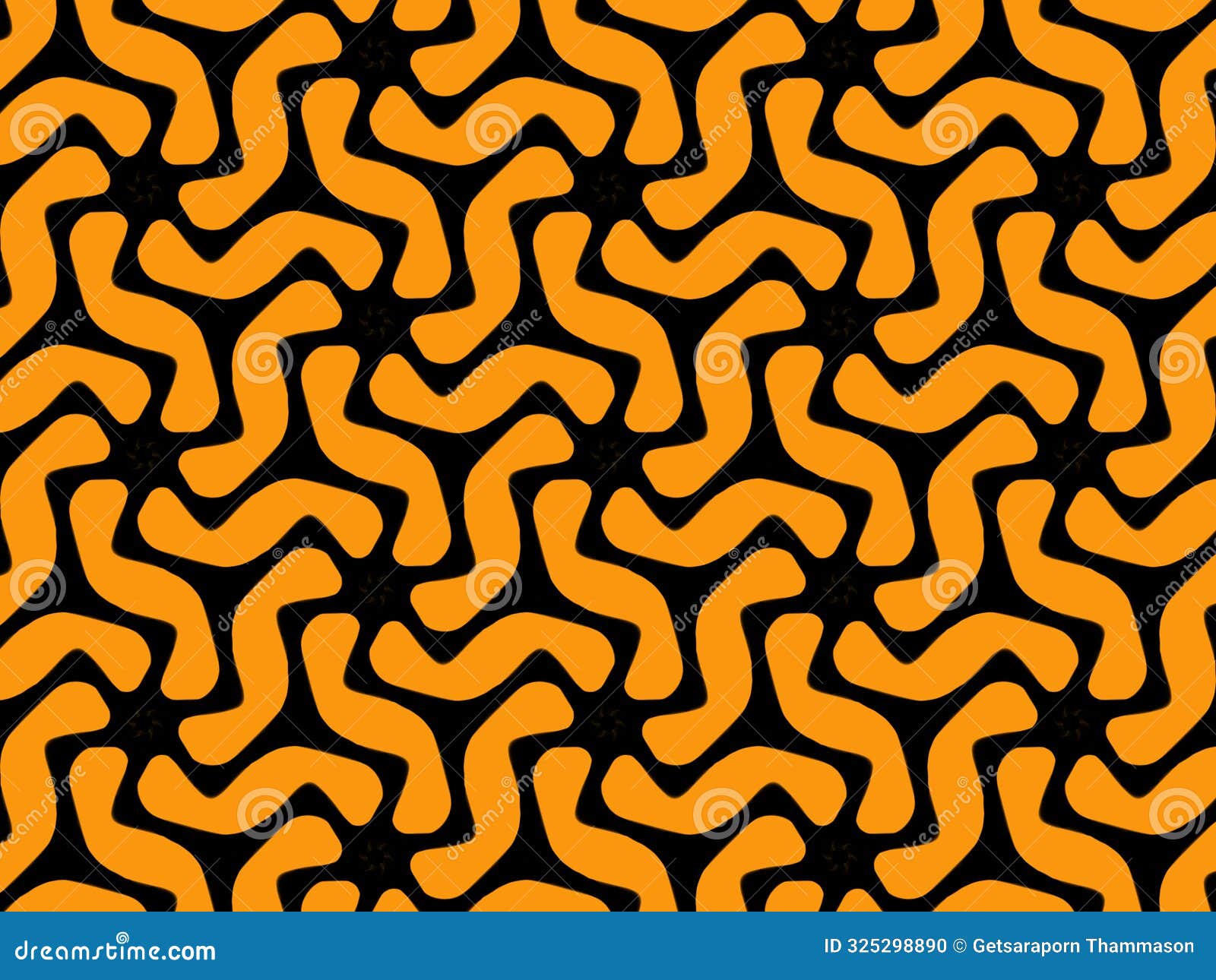 Seamless Abstract Art Black and Orange Pattern for Background and ...