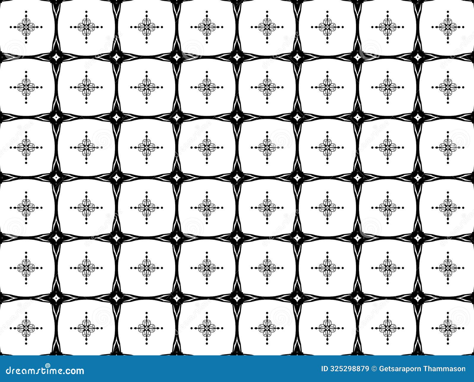 Seamless Abstract Art White and Black Pattern for Background and ...