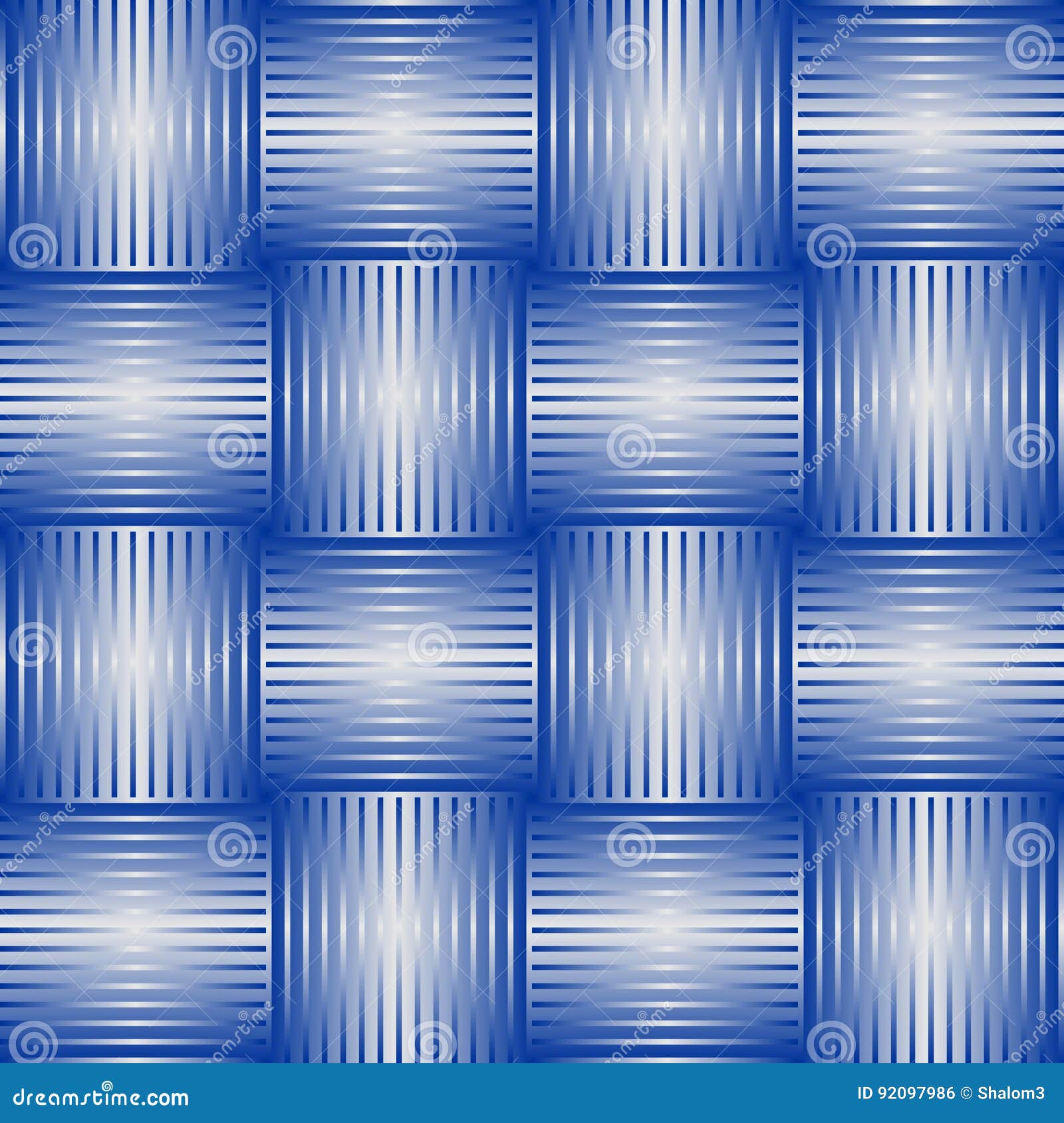 Seamless Abstract Background with Blue Checker Patterns in Metallic ...