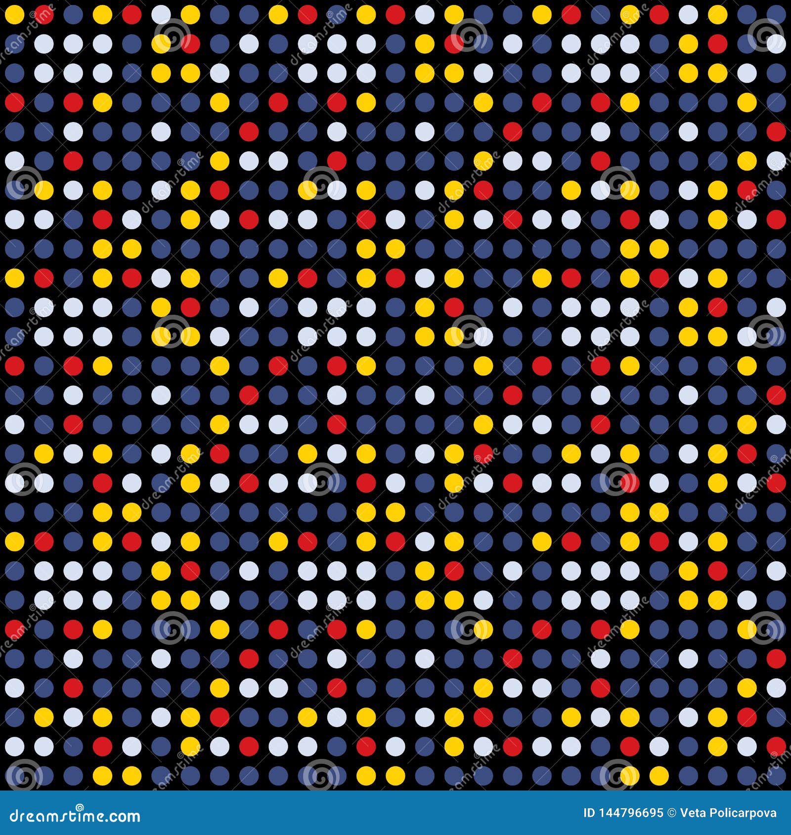 Seamless Abstract Background of Colored Varied Circles for Design Stock ...