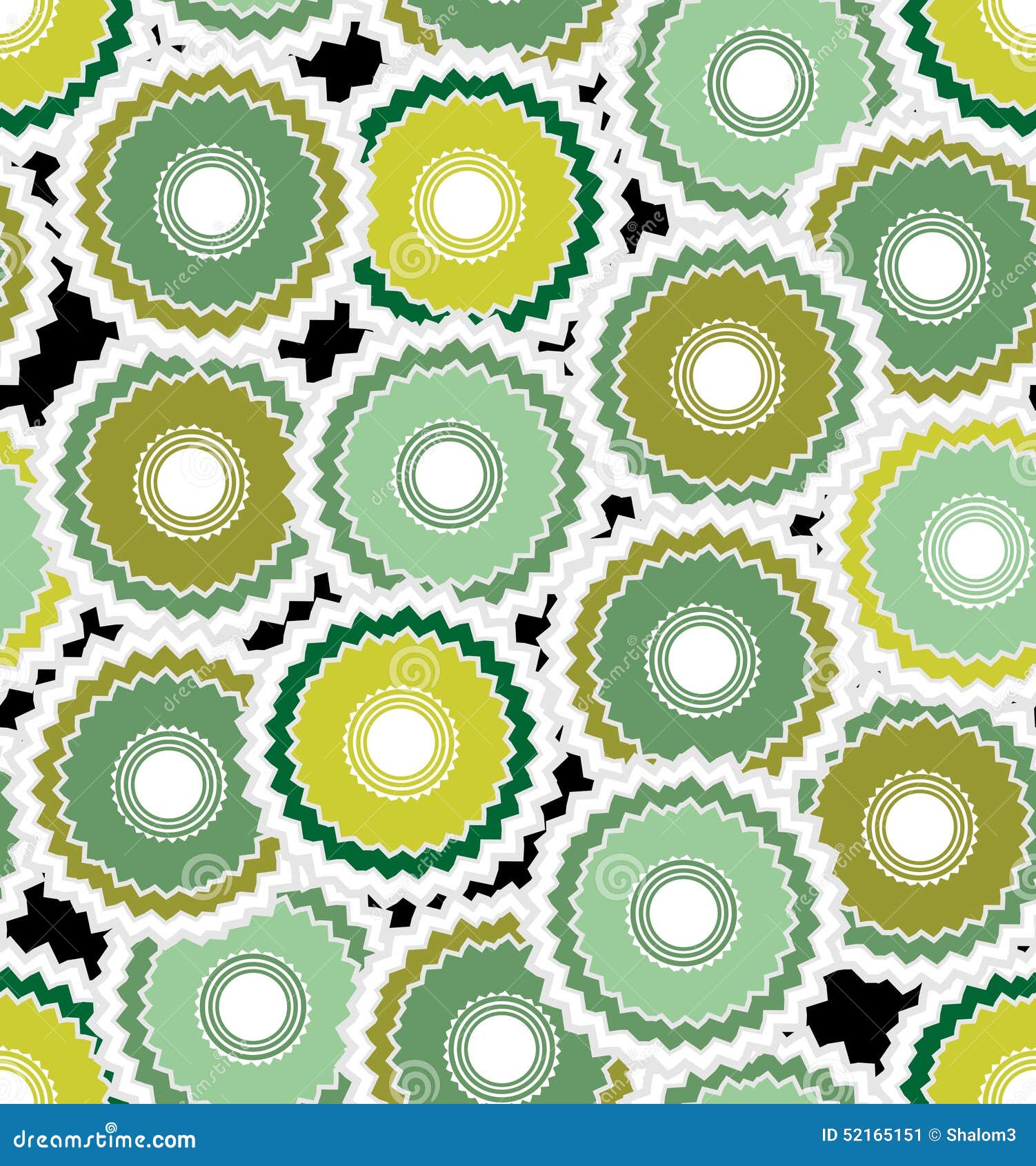 Seamless Abstract Background Composed from Green Cogwheel Stock Vector ...