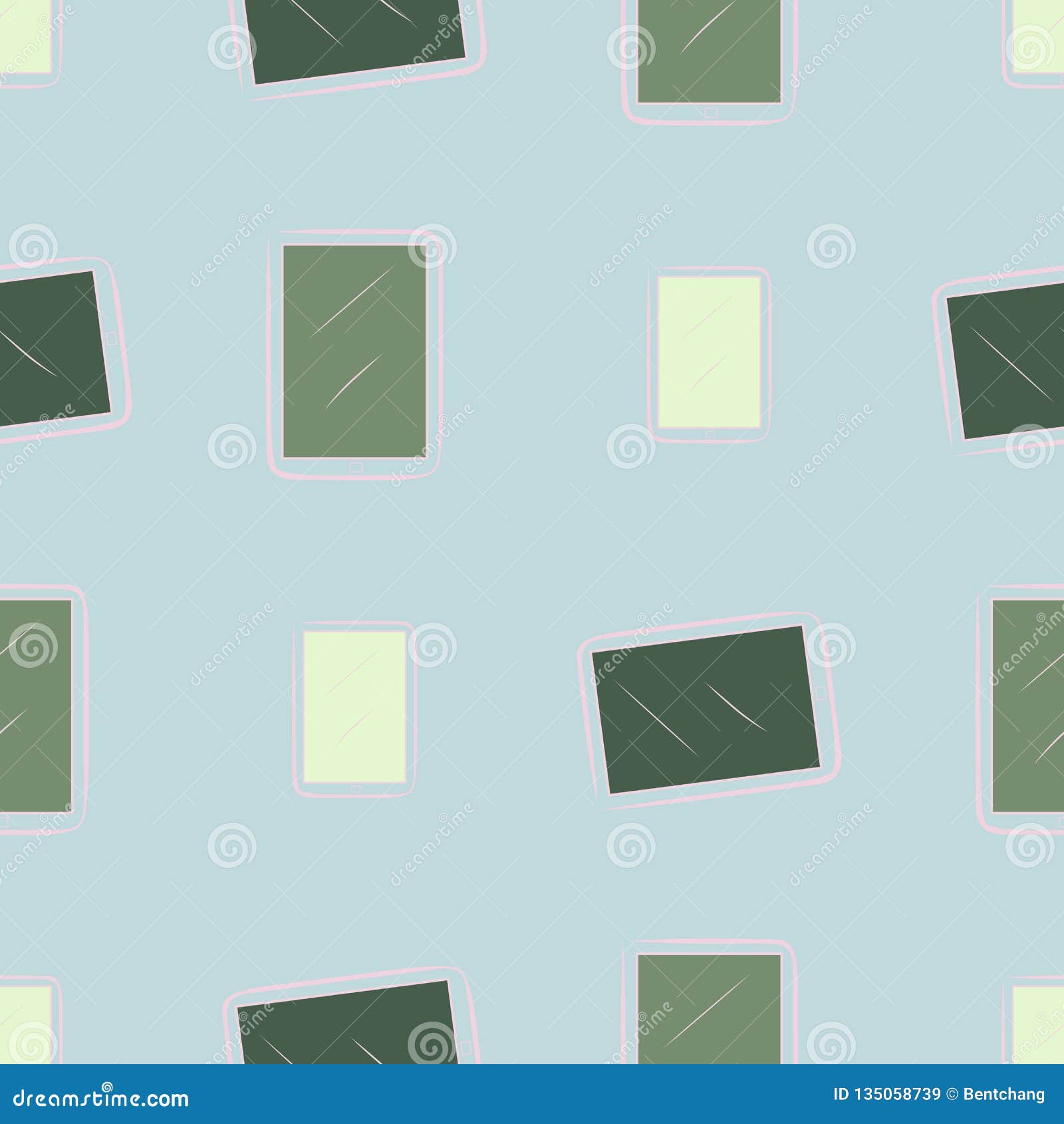 Seamless Abstract Background with Handphone or Mobilephone. Style ...