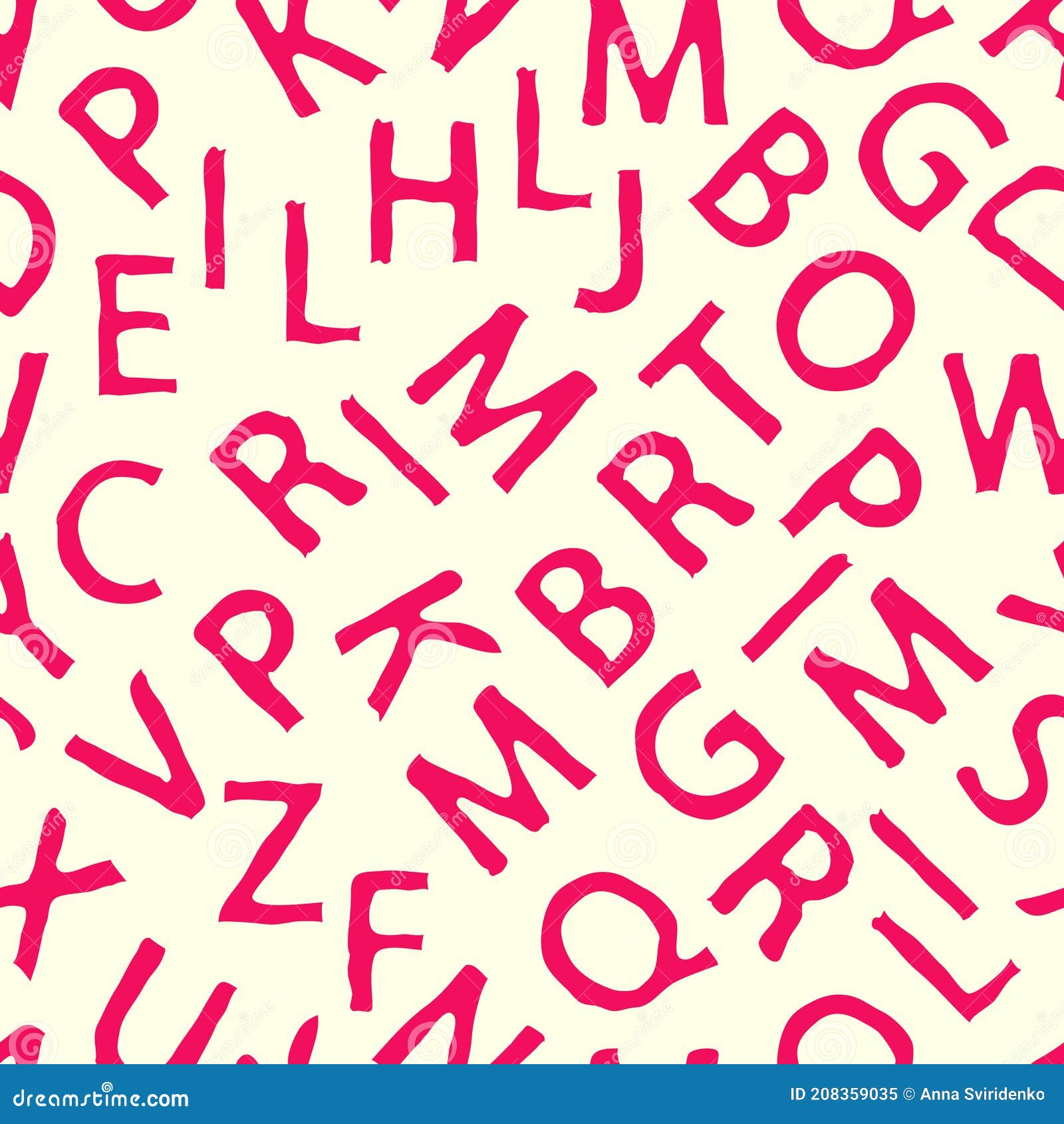 Seamless Abstract Background with Letters Stock Illustration ...