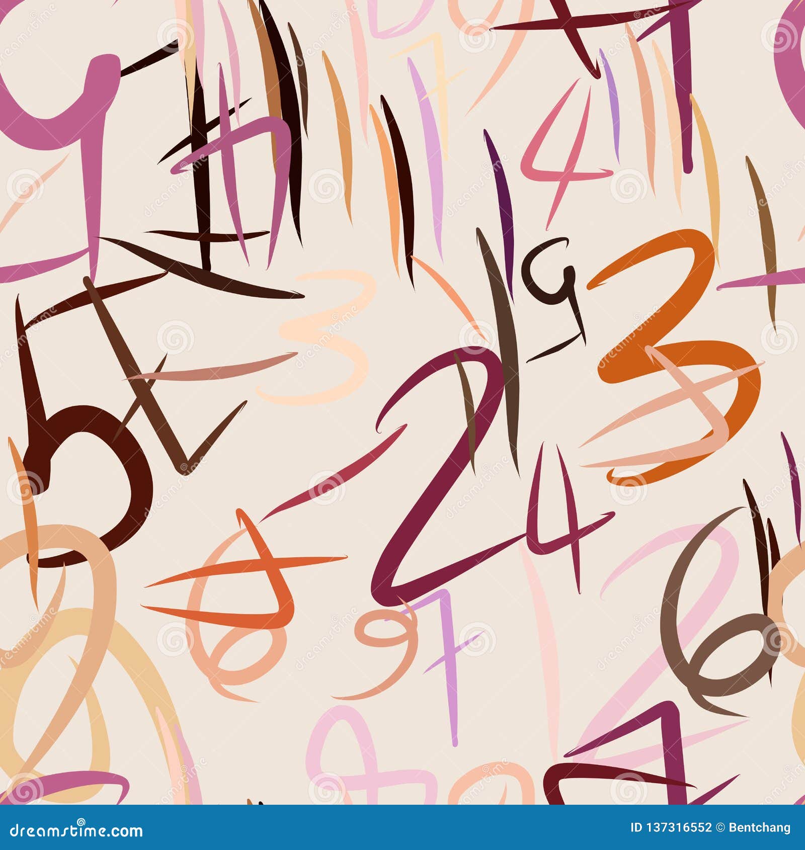 Seamless Abstract Background with Numbers. Effect, Details, Design ...