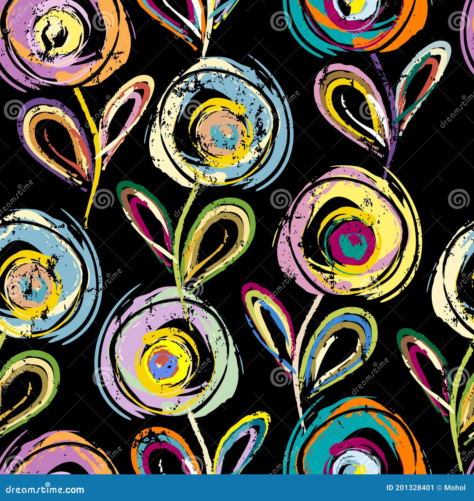 Spring Flowers Stripes, Strokes and Splashes, Summer and Spring Color ...