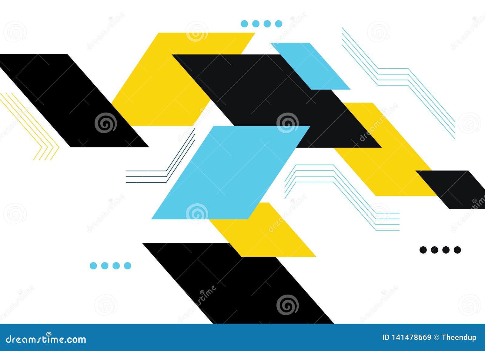 Seamless, Abstract Background Pattern Made with Parallelogram, Circle ...
