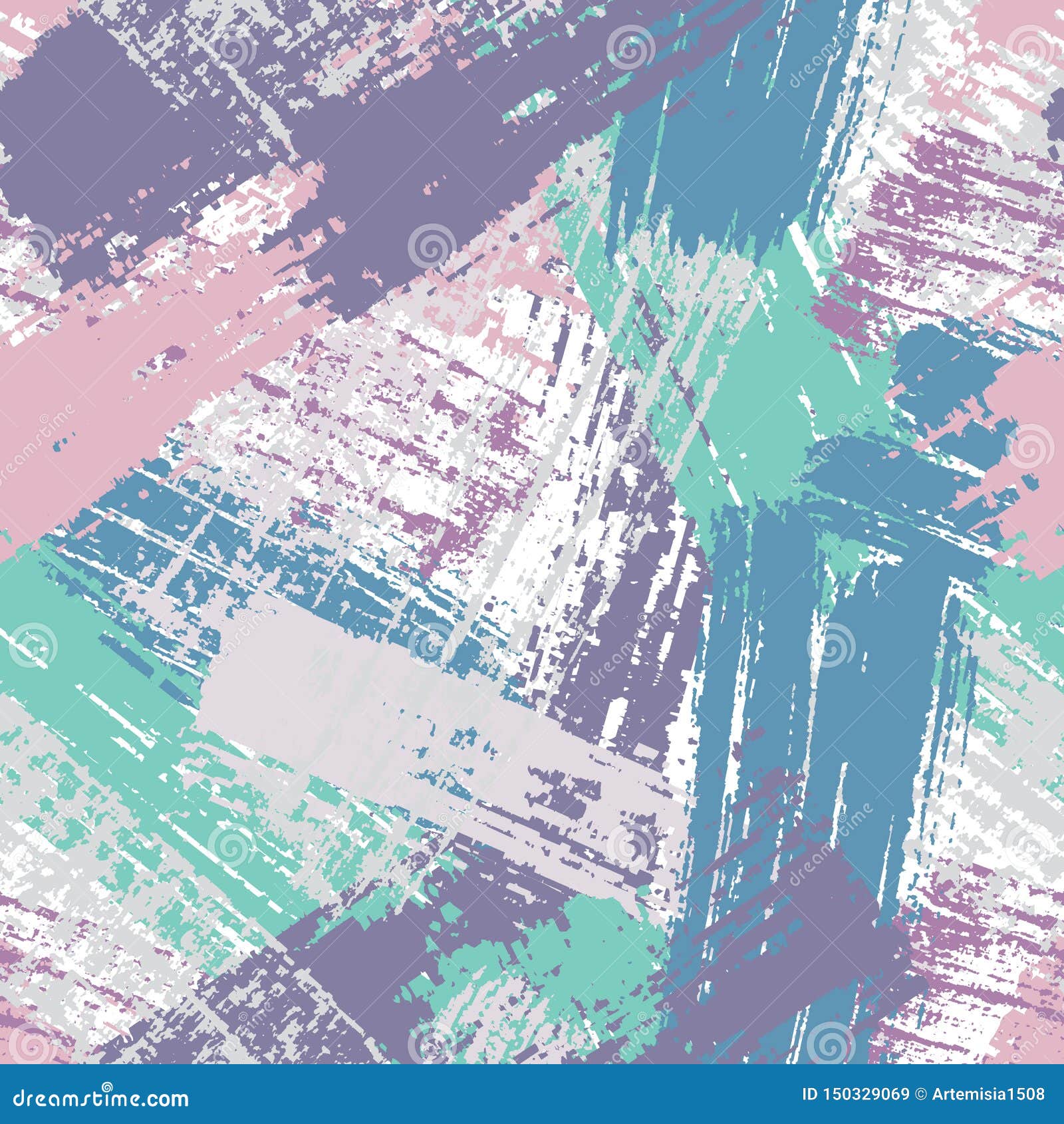 Seamless Abstract Background Pattern with Paint Strokes. Vector ...