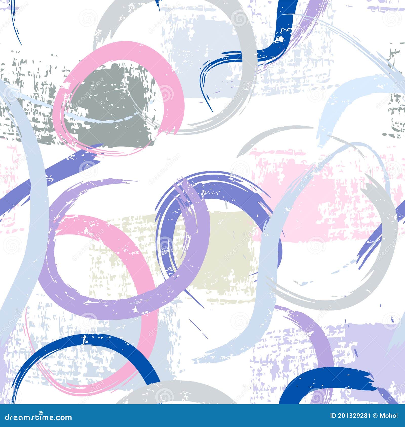 Seamless Abstract Background Pattern, with Semicircles/circles, Paint ...
