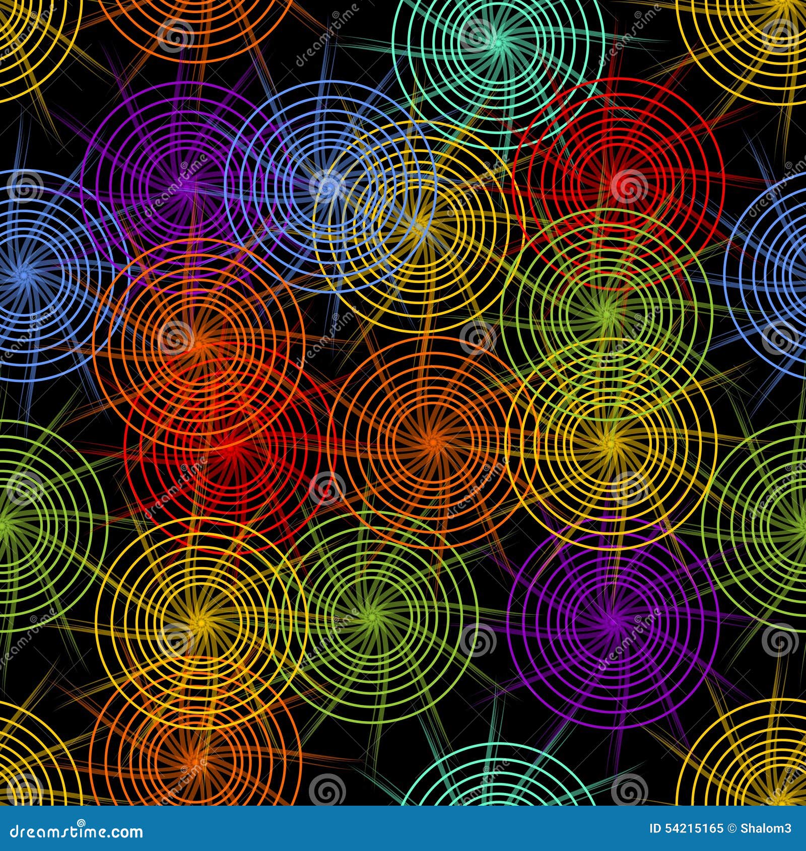 Seamless Abstract Background with Rainbow Cobwebby Patterns Stock ...