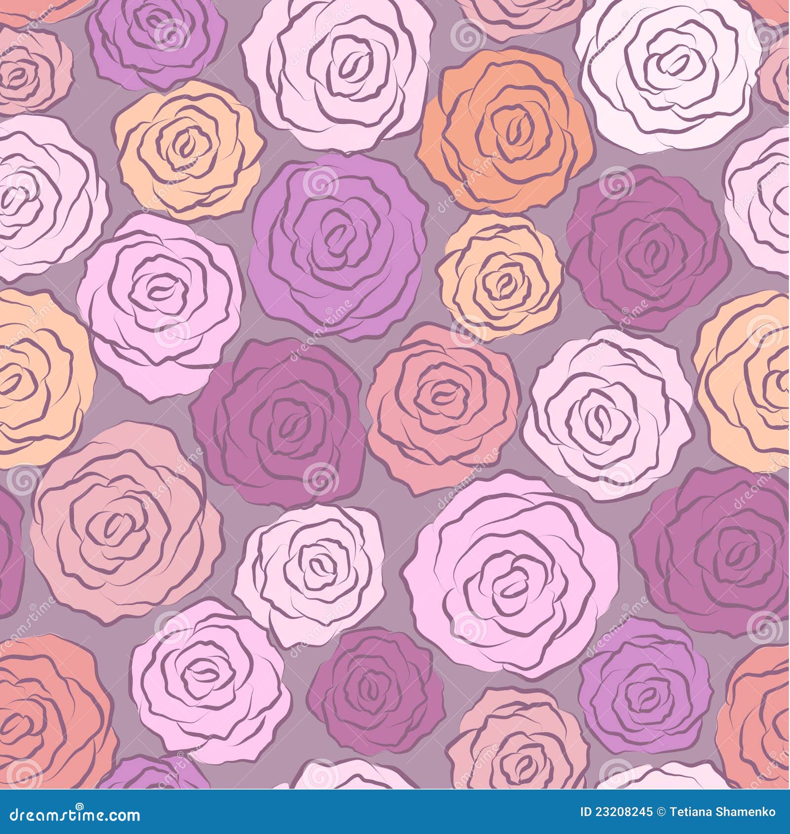 Seamless Abstract Background with Roses Stock Vector - Illustration of ...