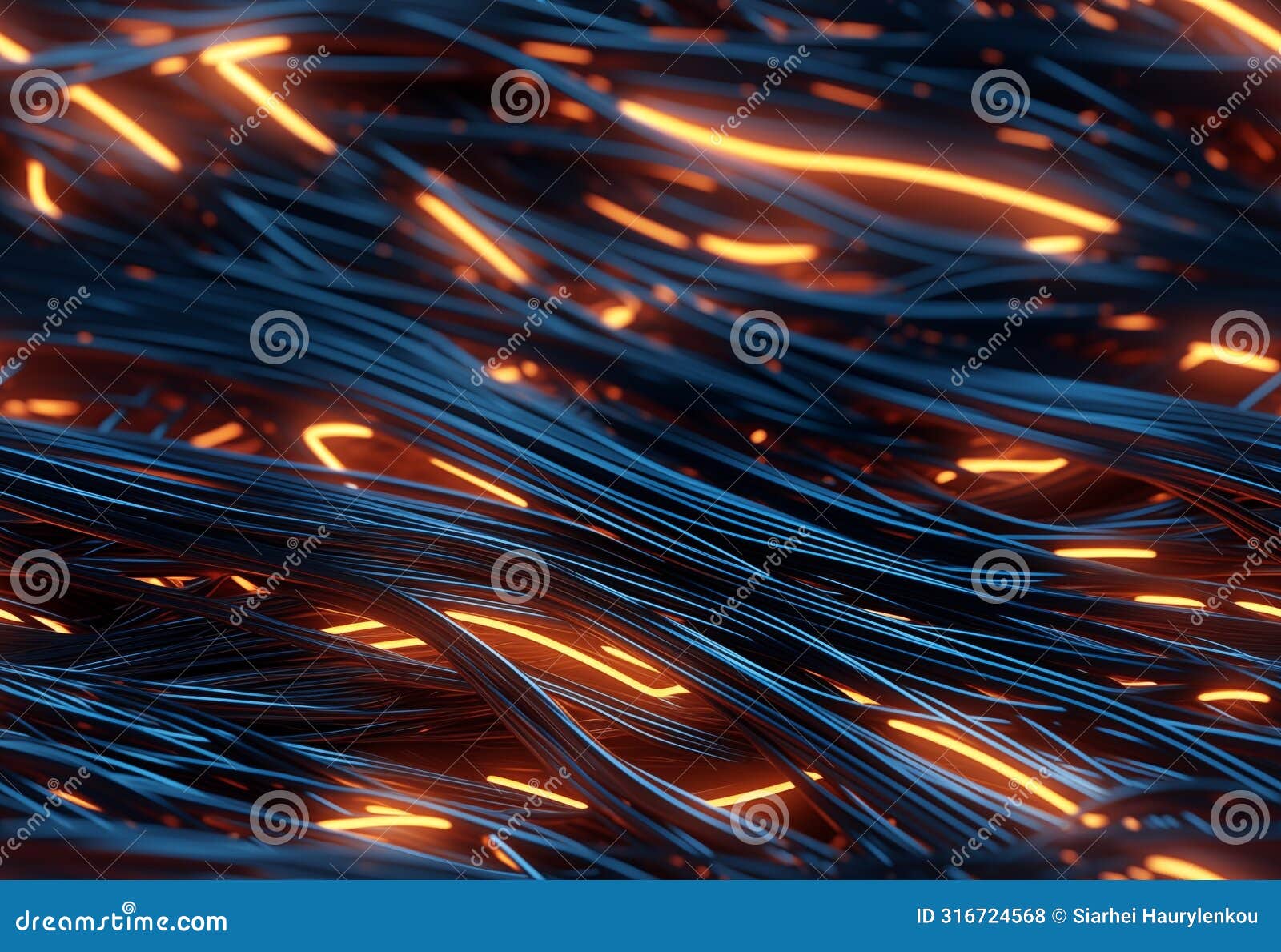 Seamless Abstract Background Texture with Electrical Wires, Closeup. AI ...
