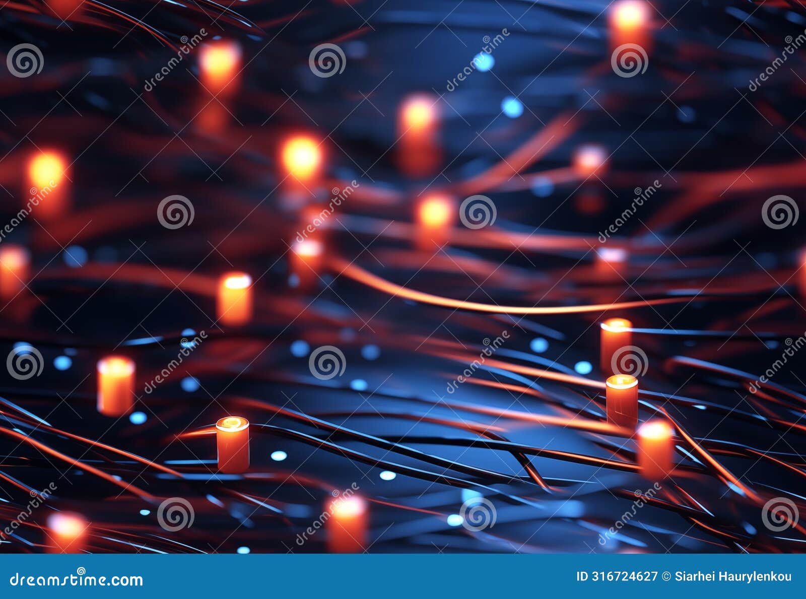 Seamless Abstract Background Texture with Electrical Wires, Closeup. AI ...