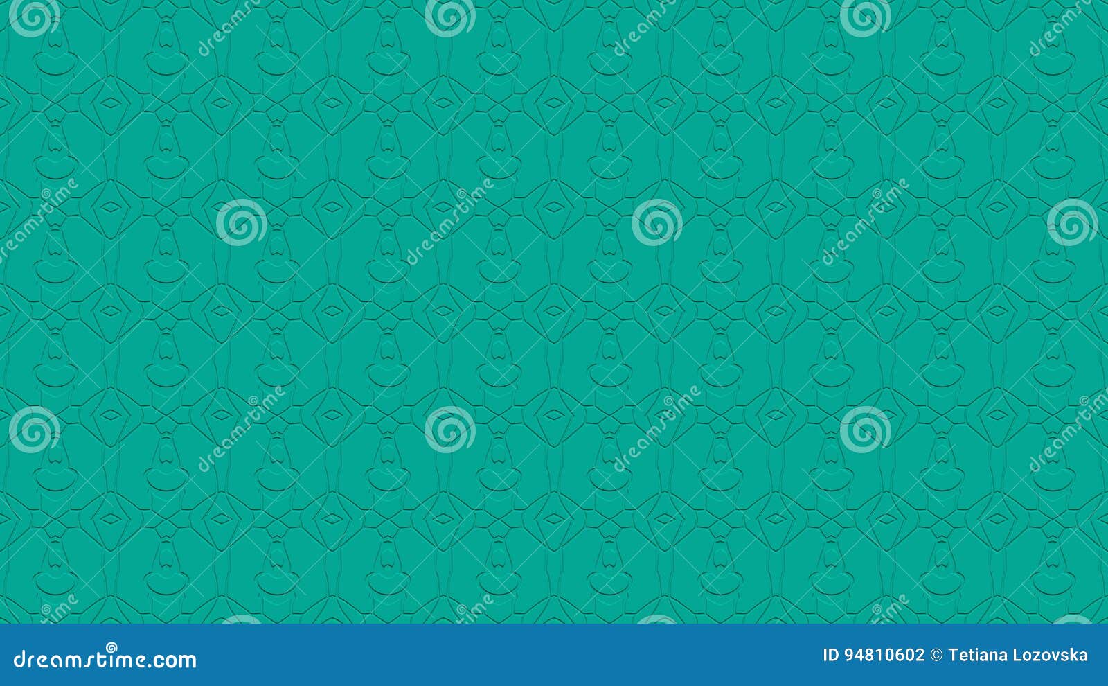 Seamless Abstract Background in Turquoise Tones with Scribbles Stock ...